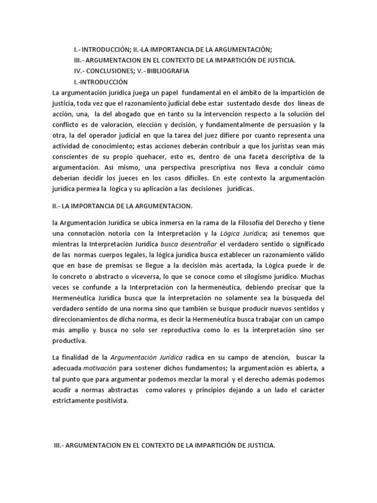 Importancia de La Argumentacion para El Curso | PDF | Teoría de la ...