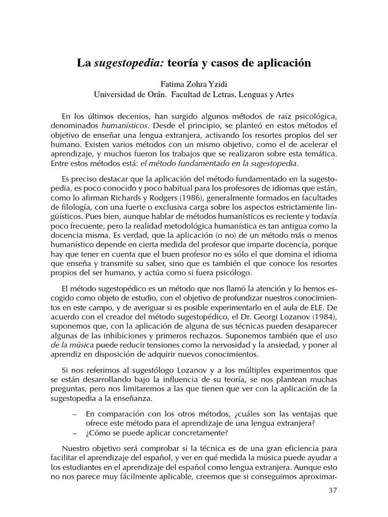 Sugestopedia | PDF | Método científico | Aprendizaje