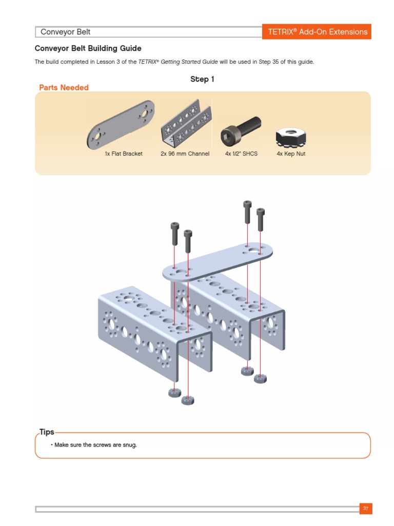 Build Guide For Conveyor Belt | PDF | Belt (Mechanical) | Screw