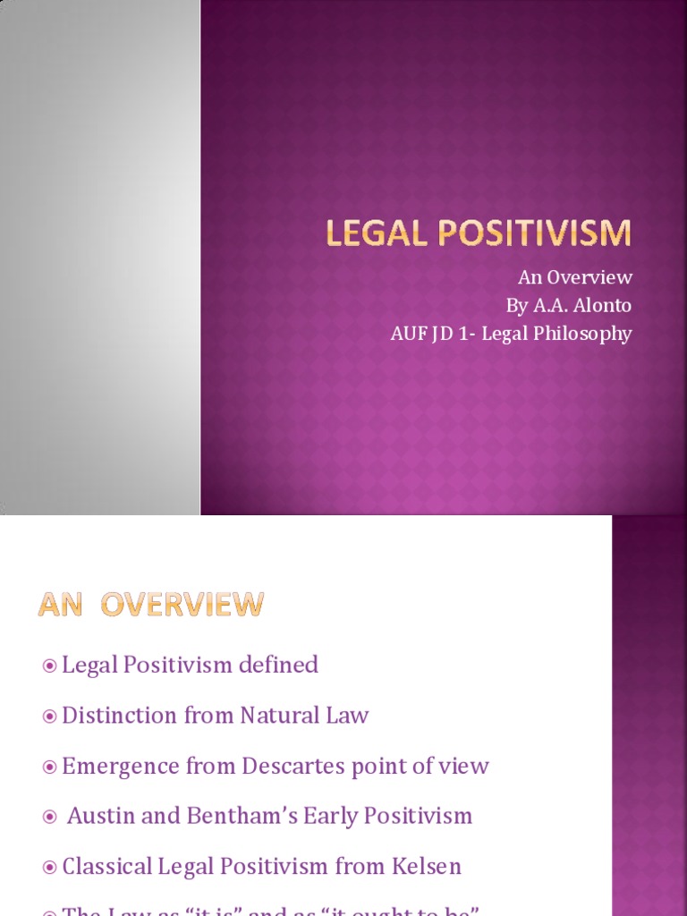 Legal Positivism, an Introduction | Jurisprudence | Positivism