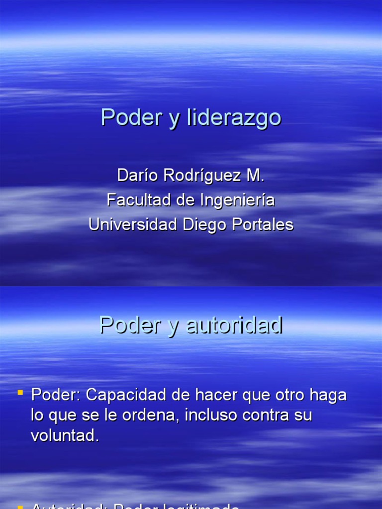 Poder y Liderazgo | Descargar gratis PDF | Liderazgo | Ciencias del ...