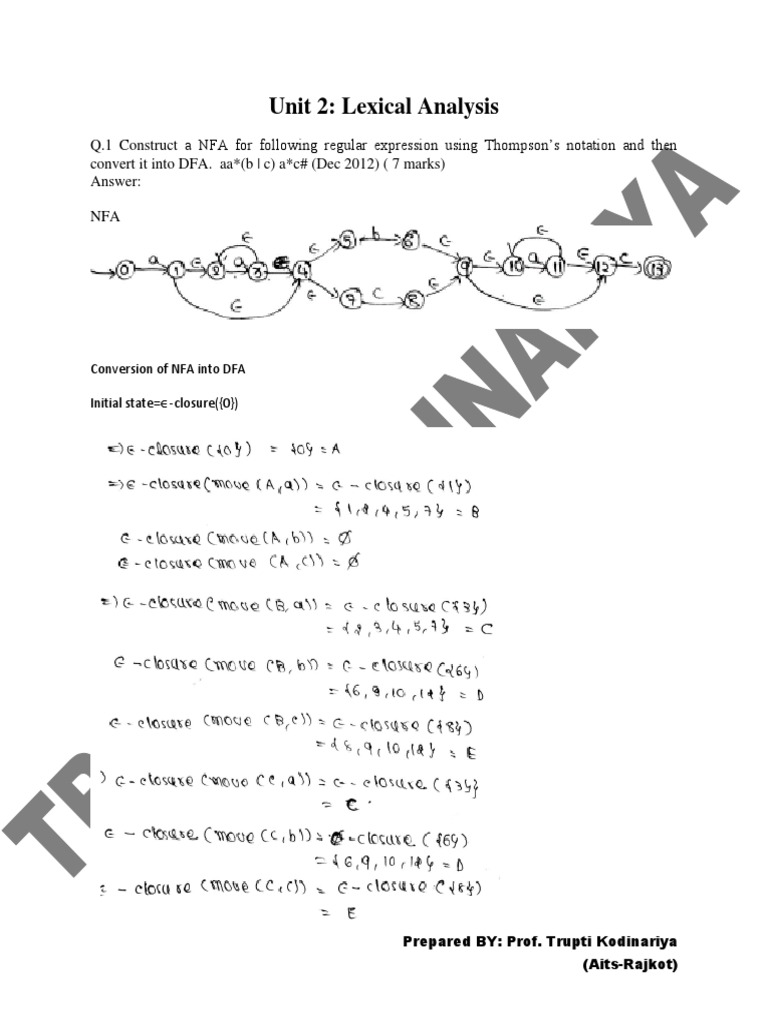 Compiler - Lexical Analysis | PDF | Parsing | Formalism (Deductive)