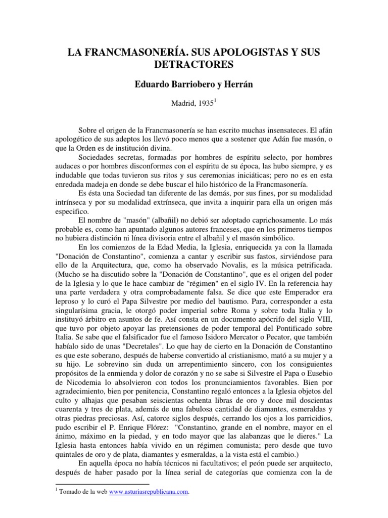 FRANCMASONERIA | PDF | Masonería | Iglesia Católica