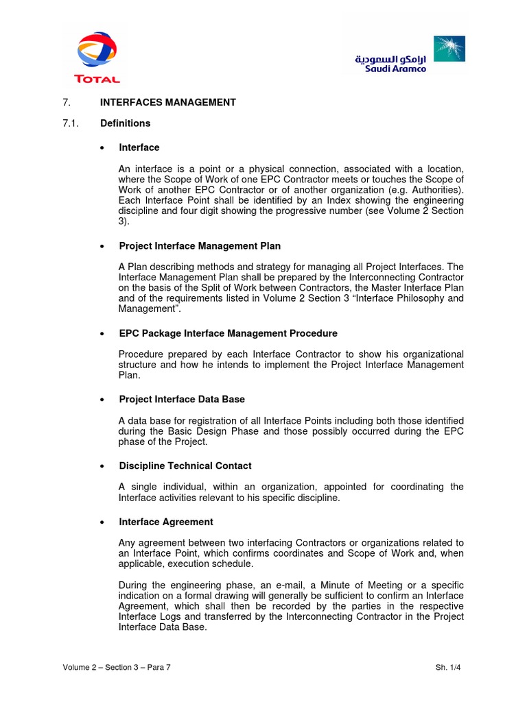 Interface Management Procedure | PDF | Interface (Computing) | General Contractor
