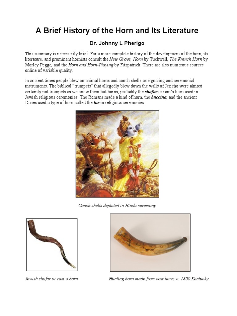 History of The Horn | PDF | French Horn | Classical Music