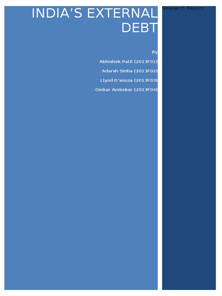 India's External Debt | Download Free PDF | Economies | Money