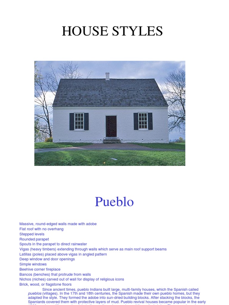 5 House Styles | PDF | Gothic Architecture | Arts And Crafts Movement