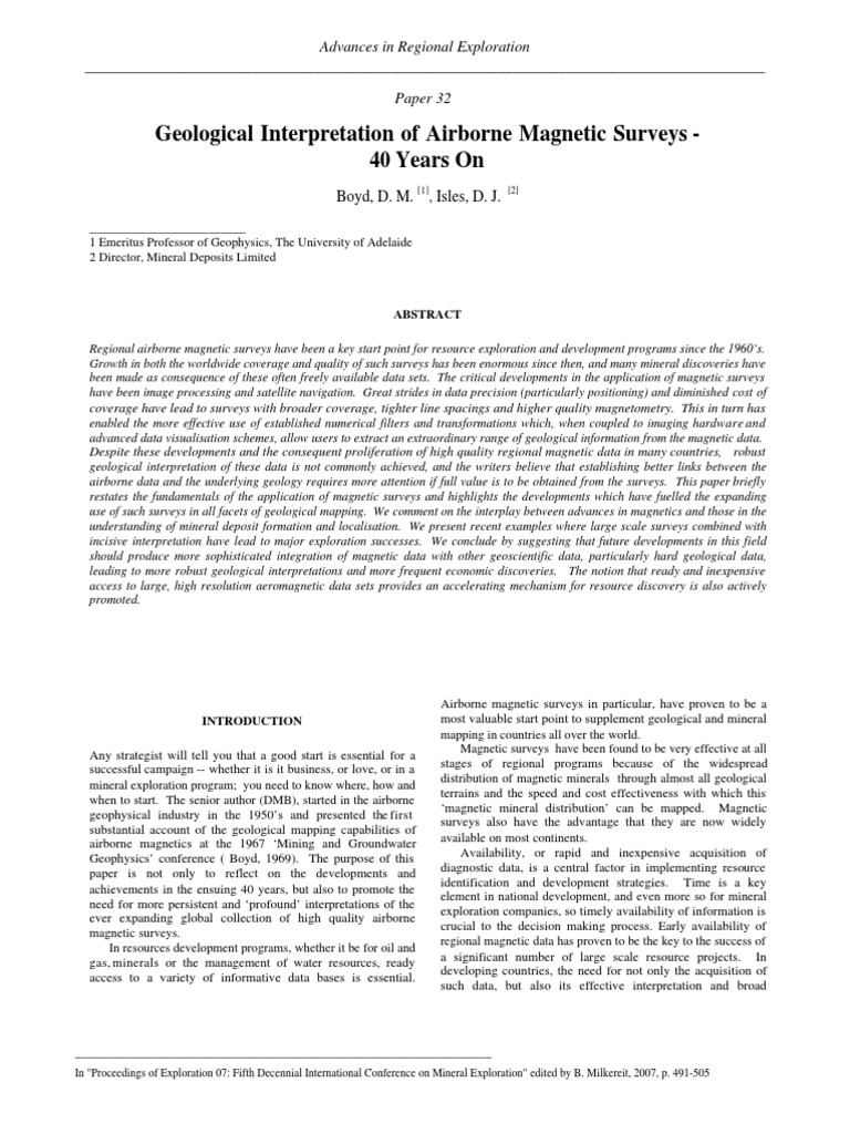 33 Geological Interpretation of Airborne Magnetic Surveys | Download ...