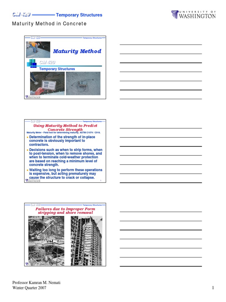 Concrete Maturity Notes | PDF | Concrete | Cement
