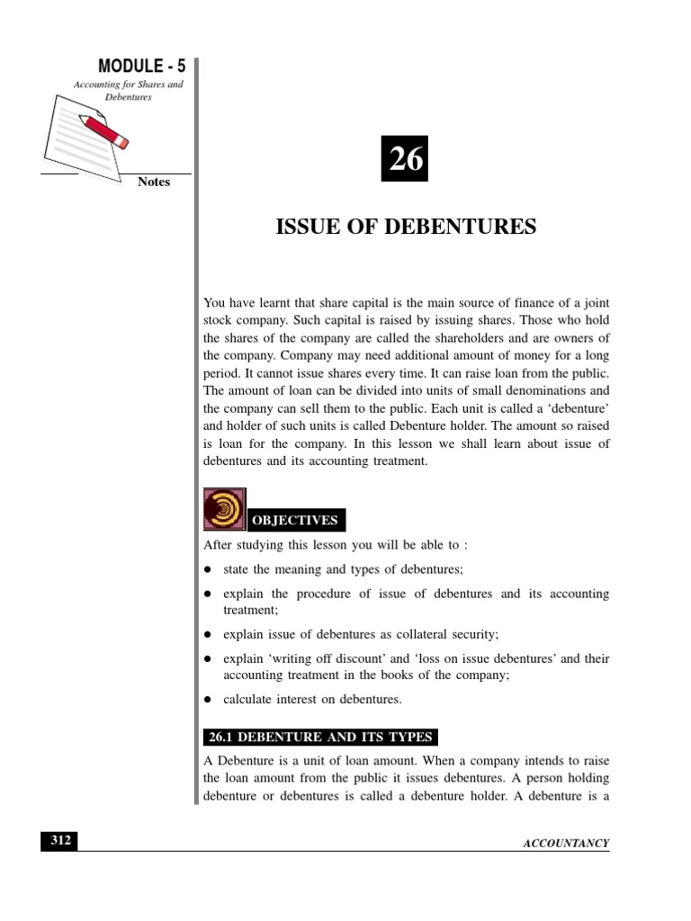 Issues of Debentures | PDF | Debenture | Securities (Finance)