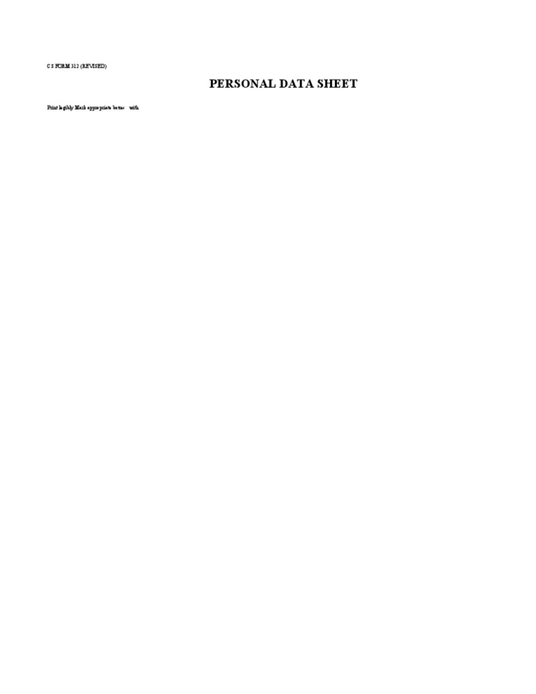 CS Form 312 | PDF