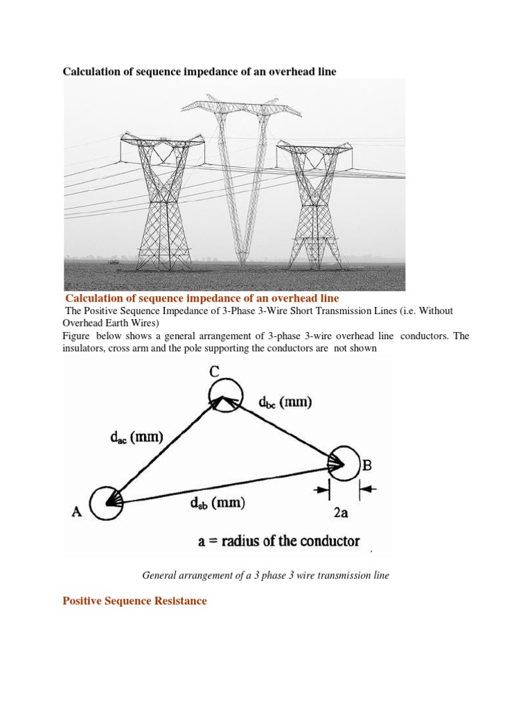 Sequence Impedance of Overhead Lines | PDF | Teaching Methods ...