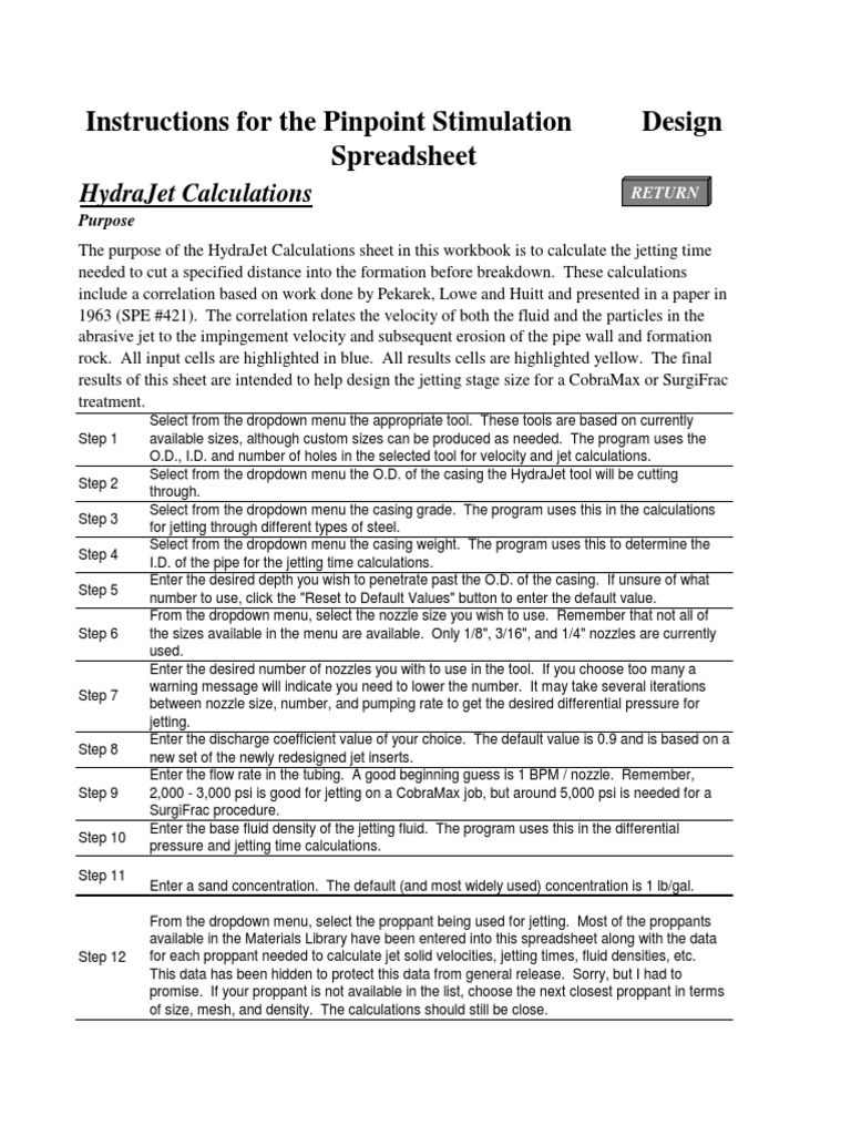 Worksheet in Test Nozzle - Design | PDF | Casing (Borehole) | Nozzle