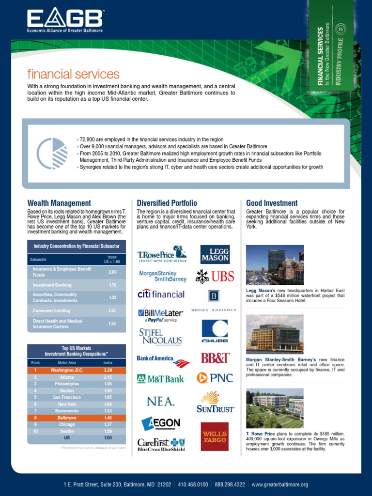 Financial Services Profile | PDF | Baltimore | Investment Banking