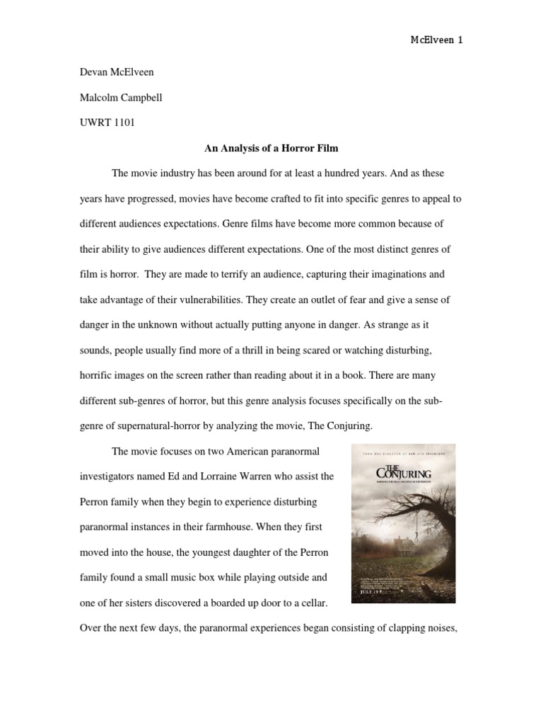 Horror Film Genre Analysis | PDF | Horror Films | Leisure