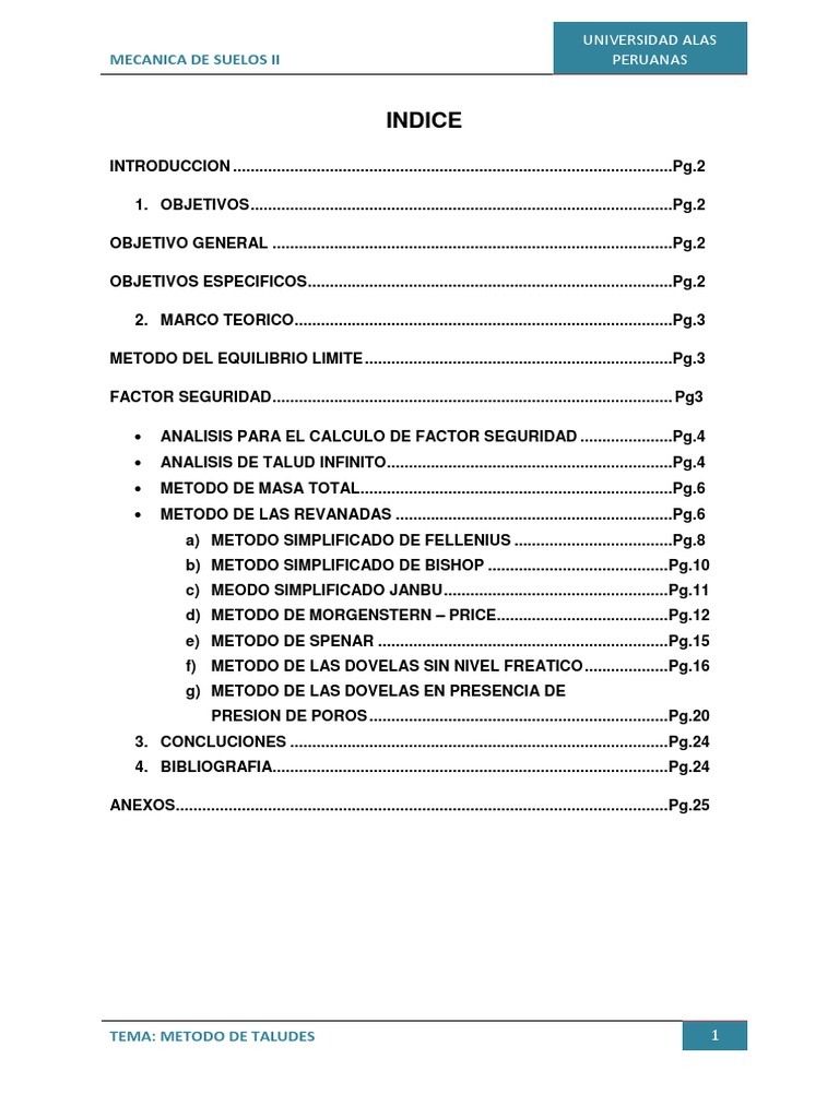 Estabilidad de Taludes: Método de Dovelas | PDF | Estrés (Mecánica ...