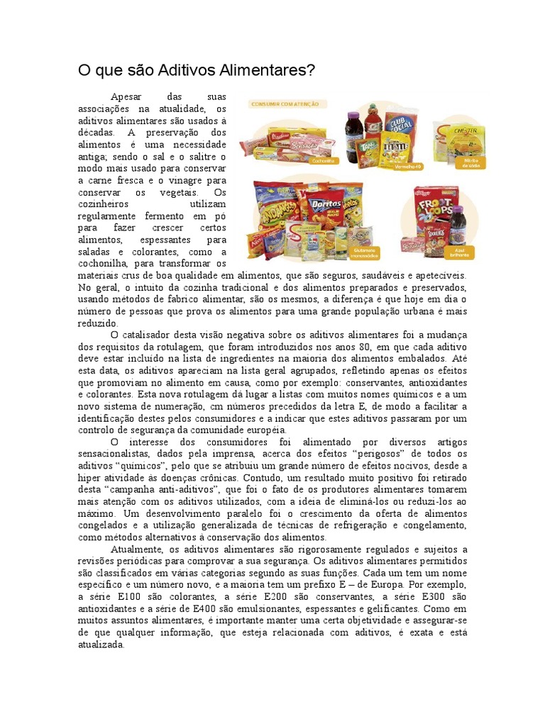 aditivos alimentares