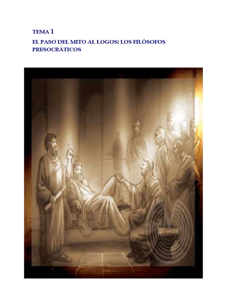 Filosofía. Paso Del Mito Al Lógos | PDF | Conocimiento | Alma