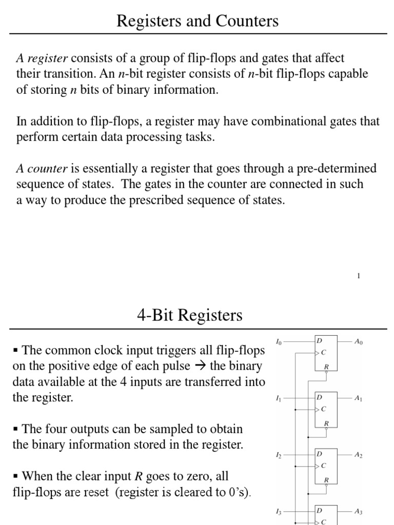 Registers Digital | PDF | Electrical Circuits | Electronic Engineering