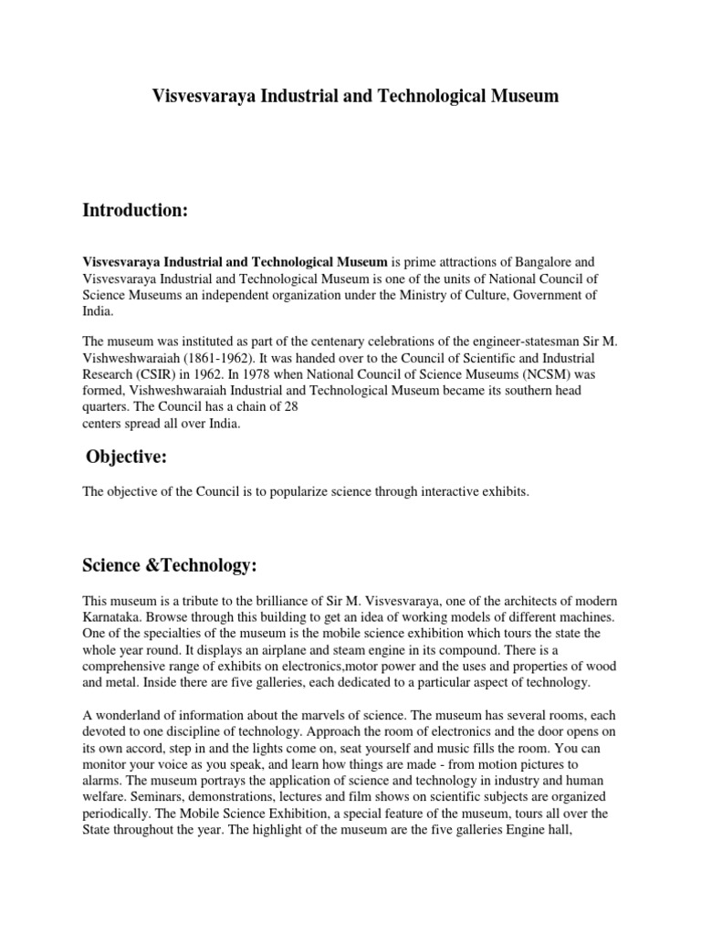 IV Report | PDF | Museum | Science