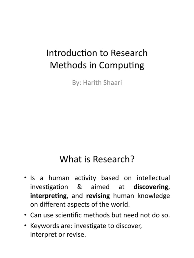 Research Methods in Computing | PDF | Hypothesis | Cryptography