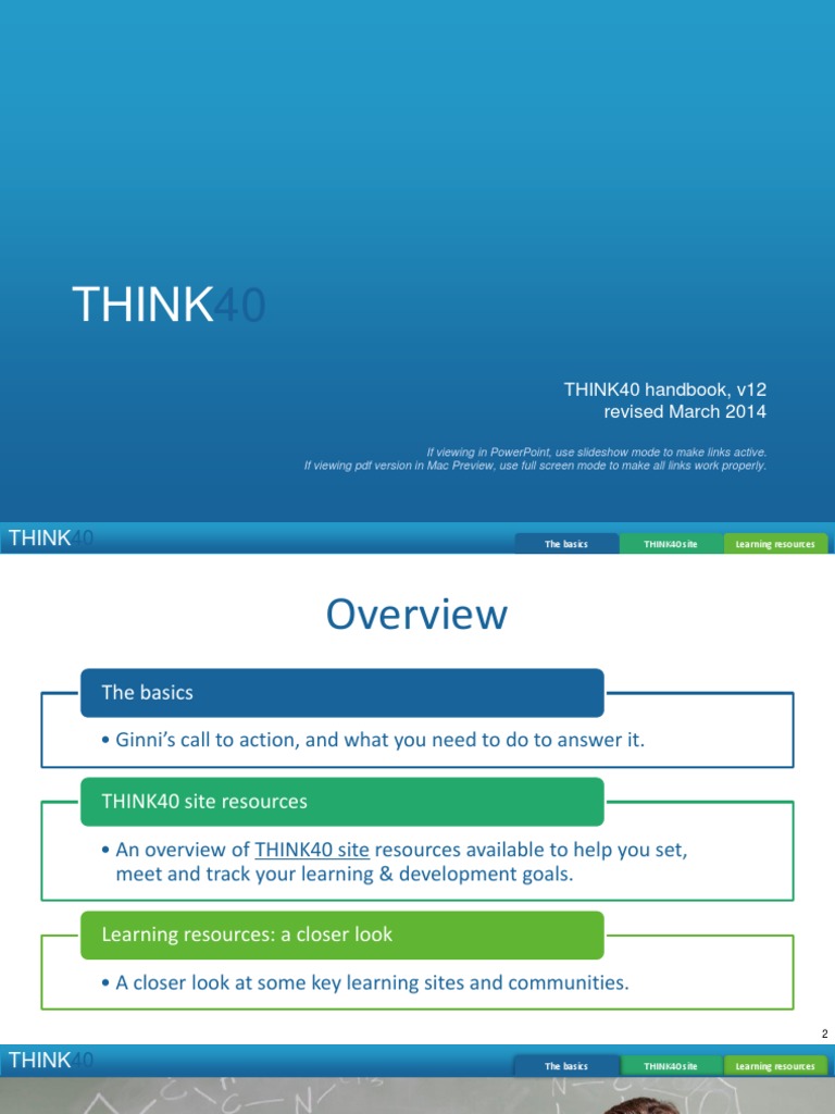 THINK40 Handbook | PDF | Ibm | Mentorship