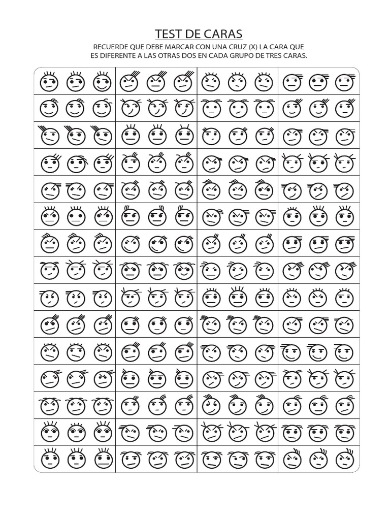 Test de Caras R | PDF