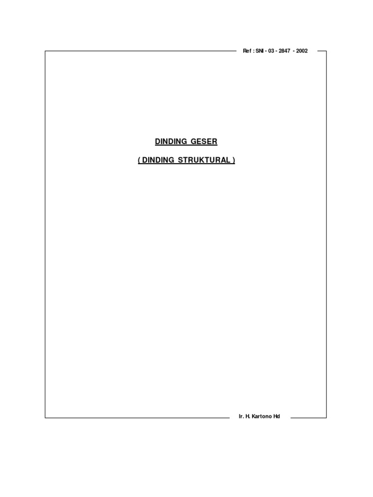 Dinding Geser (Shear Wall) | PDF