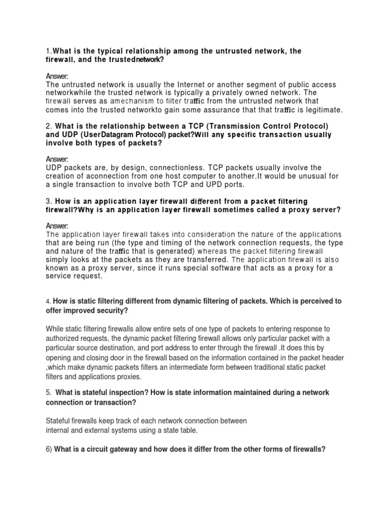 Chapter 6 Review Answers | Download Free PDF | Firewall (Computing ...