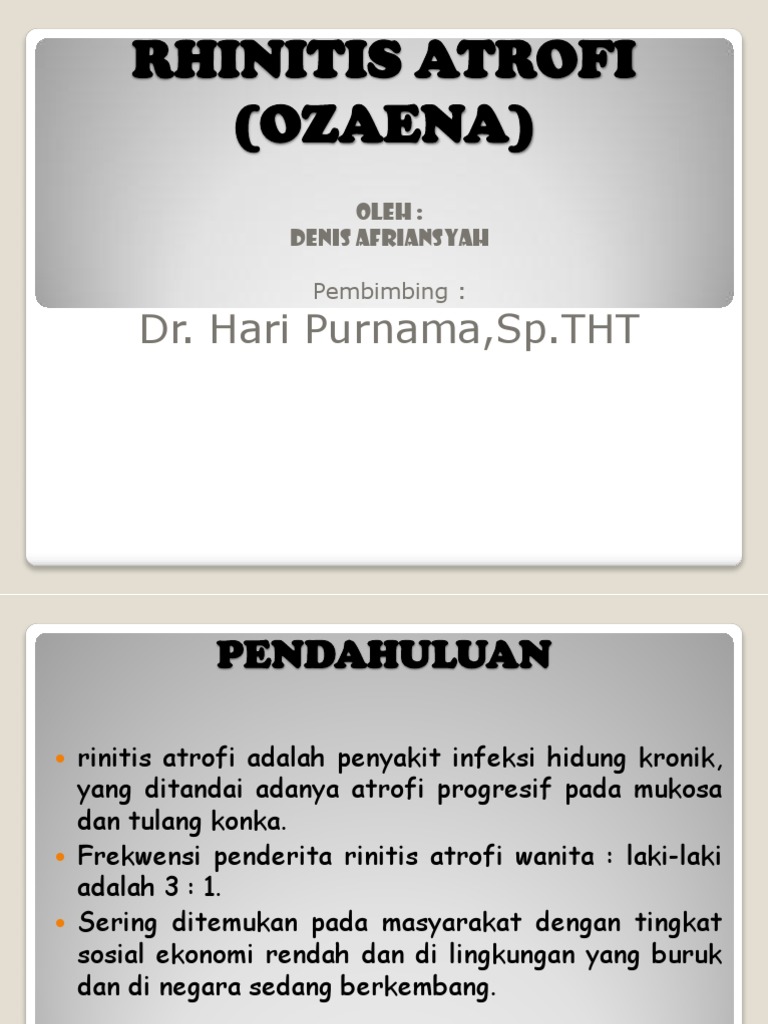 Rinitis Atrofi Denis | PDF