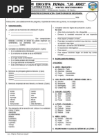 Examen Resuelto de Concurso de Comunicacion 4to GRADO-1 | PDF