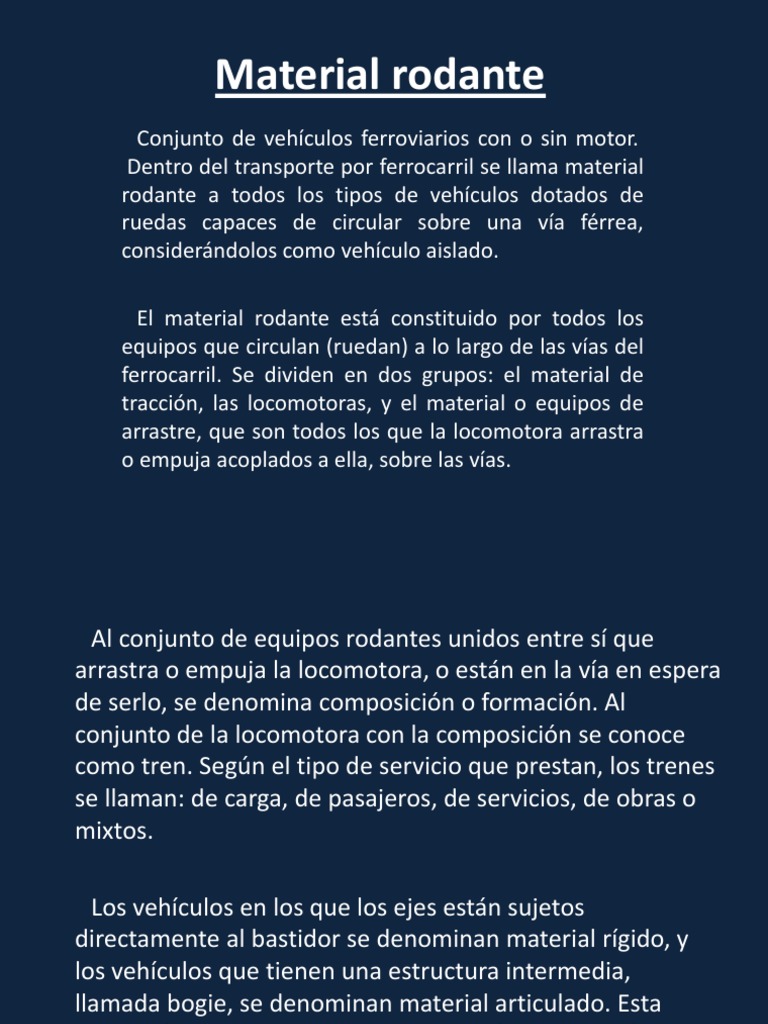 Material Rodante | PDF | Material rodante | Locomotora de vapor