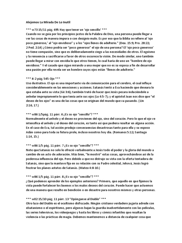 Alejemos La Mirada de Lo Inutil | PDF | Jesús | Color