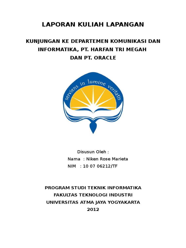 Contoh Laporan Kuliah Lapangan | PDF