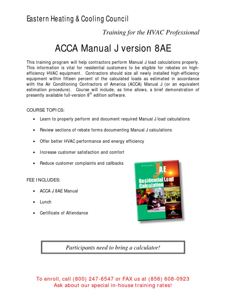 ACCA Manual J Training for HVAC Pros | PDF | Technology & Engineering