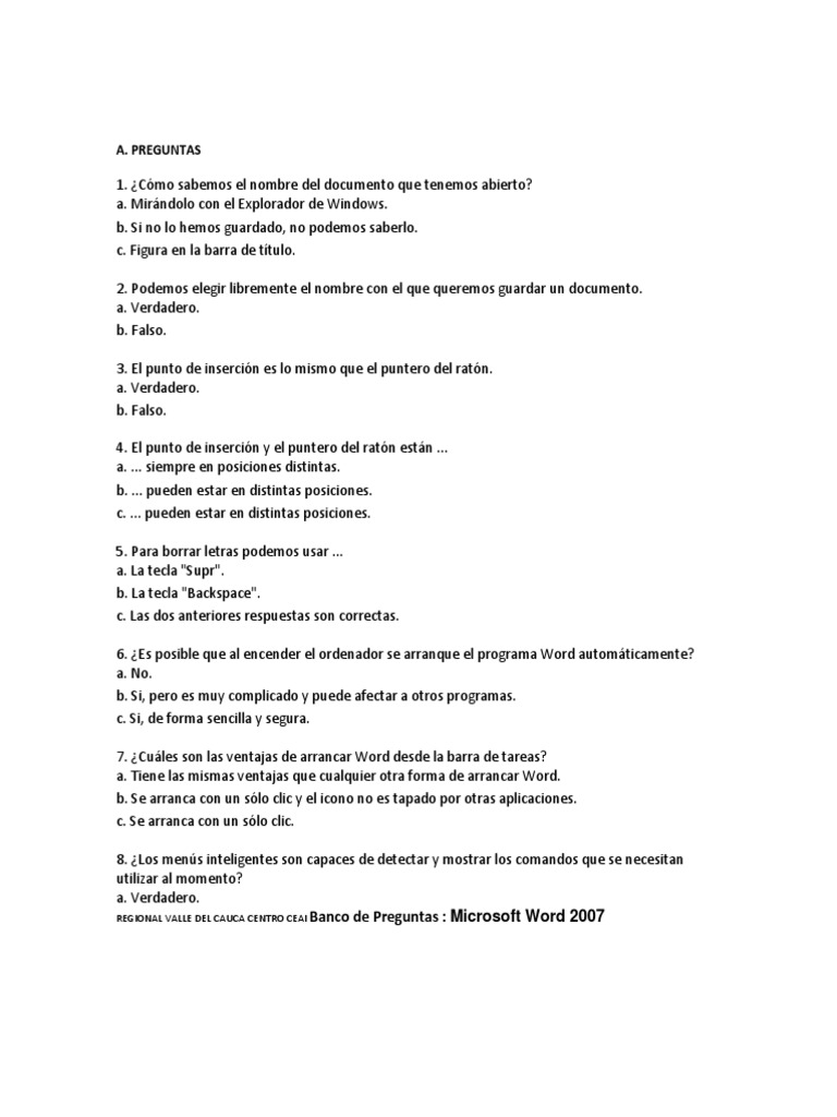 156 Preguntas de Word | PDF | Microsoft Word | Macro (informática)
