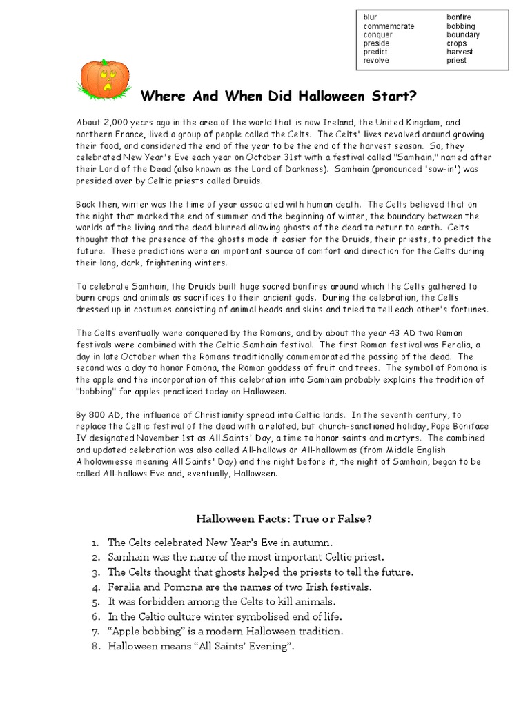 Where and When Did Halloween Start | PDF | Halloween | Celts
