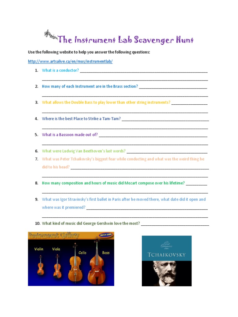 Instrument Lab Scavenger Hunt Guide | PDF | Technology & Engineering