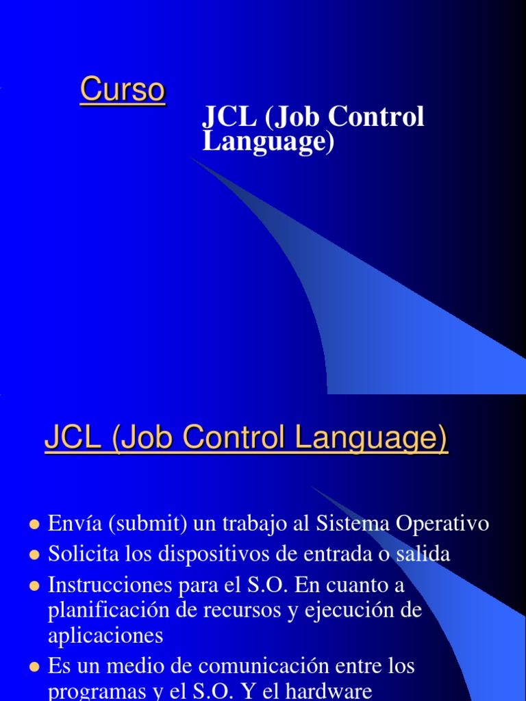 Curso: JCL (Job Control Language) | PDF | Archivo de computadora ...