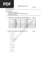 Cbse Class 2 Maths Sample Paper Term 2 Model 2 | PDF