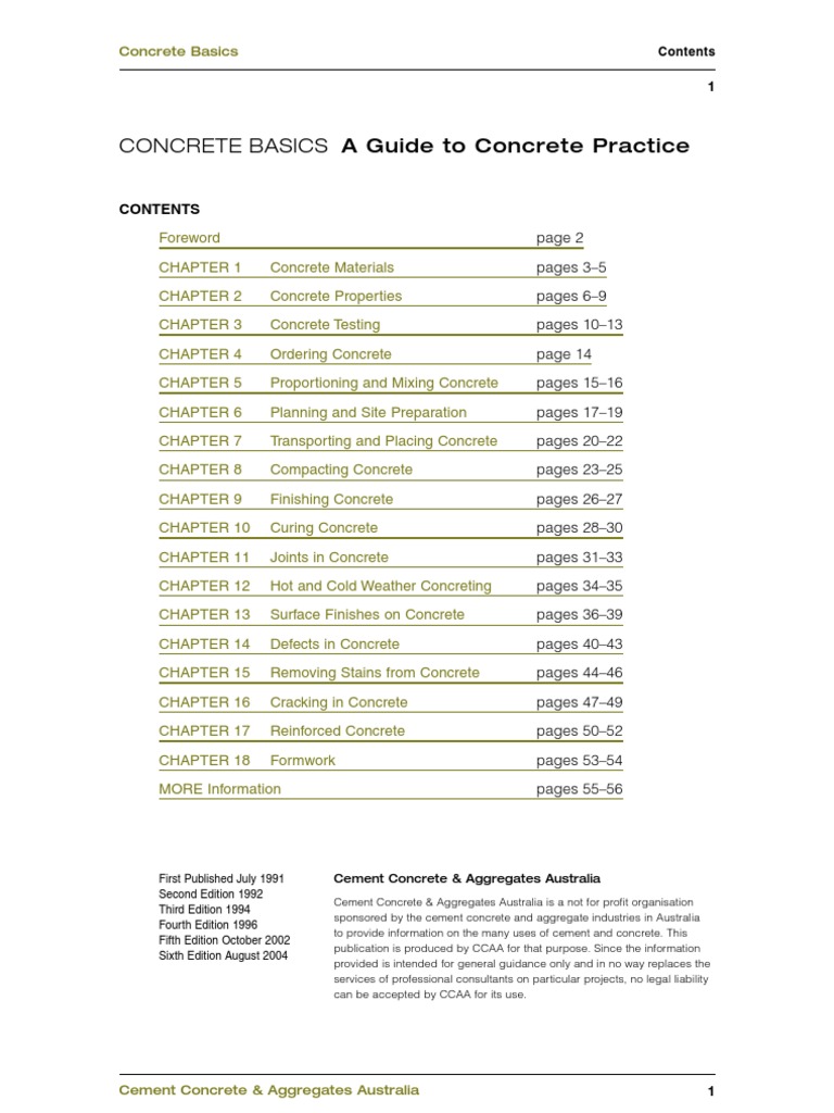 Concrete Basics | PDF | Concrete | Construction Aggregate