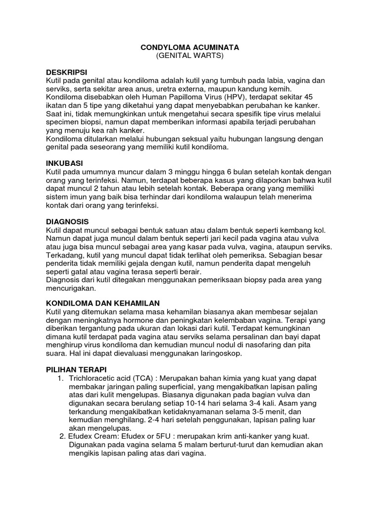 Condyloma Acuminata | PDF