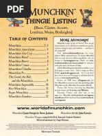 Munchkin Character Sheet | PDF