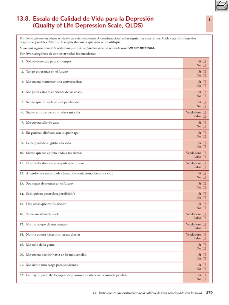 13.8. Escala de Calidad de Vida para la Depresión (Quality of Life ...