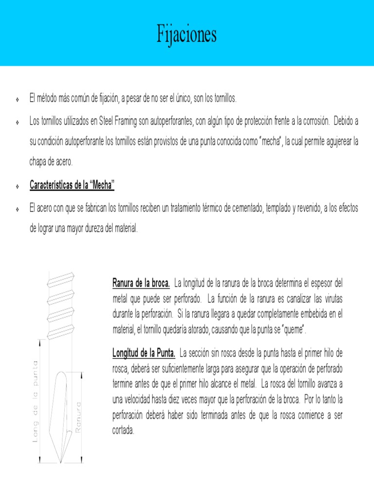 Uniones y Fijaciones | PDF | Tornillo | Acero