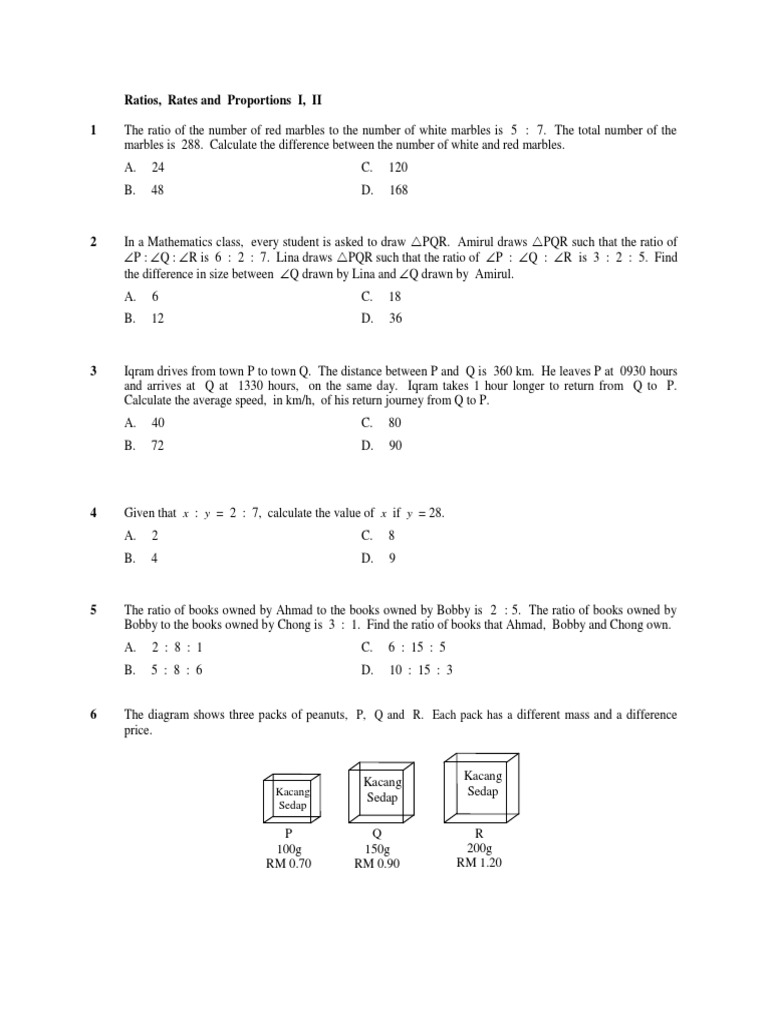 Ratios and Proportions in Mathematics | PDF