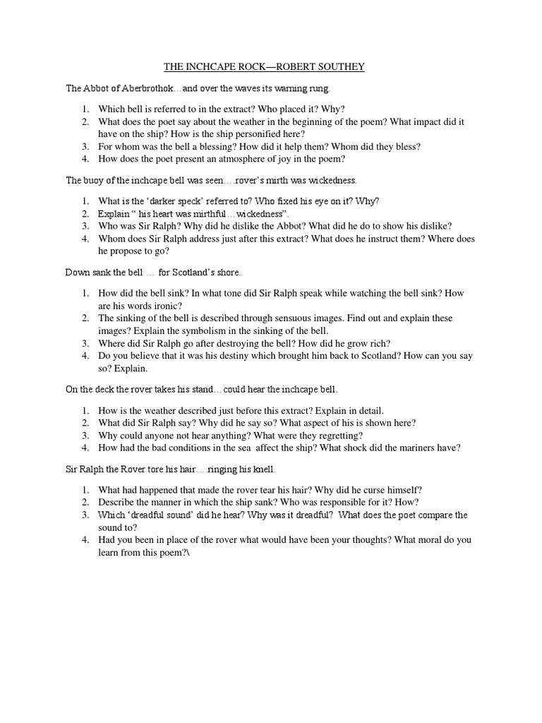 The Inchcape Rock | PDF | Art