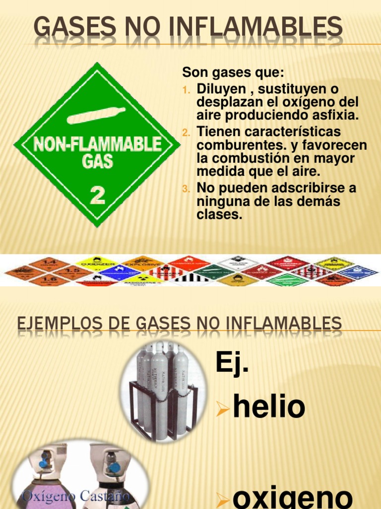 Ejemplos de Gases Inflamables y No Inflamables | PDF | Ciencia y ...