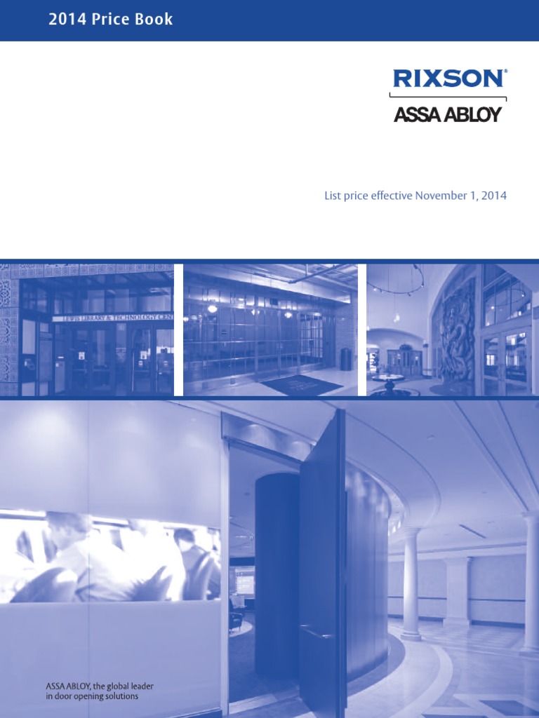 Rixson November 2014 Price Book | PDF | Contractual Term | Trademark