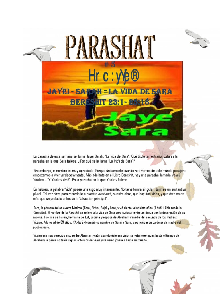 Parashat Jayei Saráh # 5 Adol 6014 PDF | PDF | Sarah | Abrahán